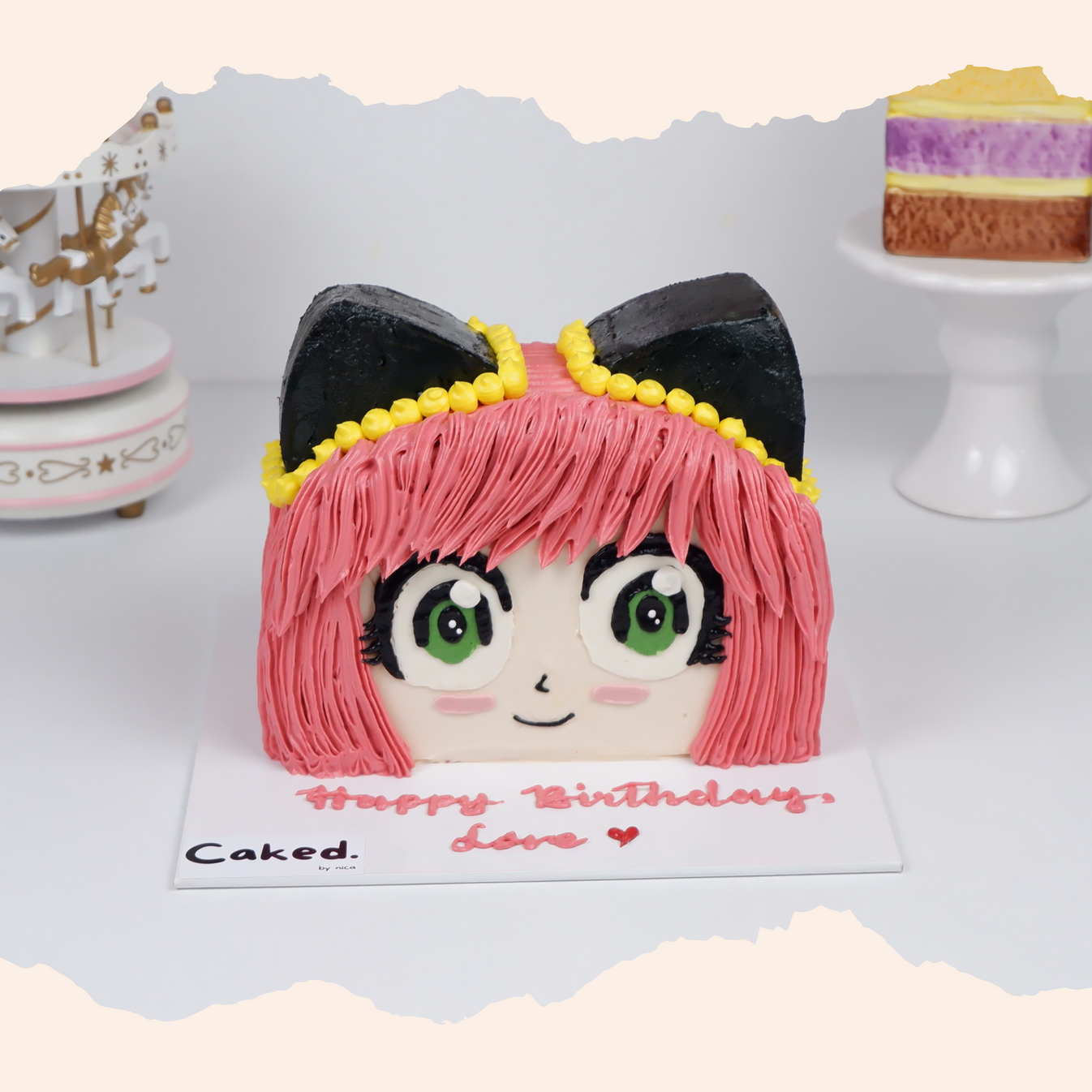 Anya Forger Half Cake – Amberlyns Cake