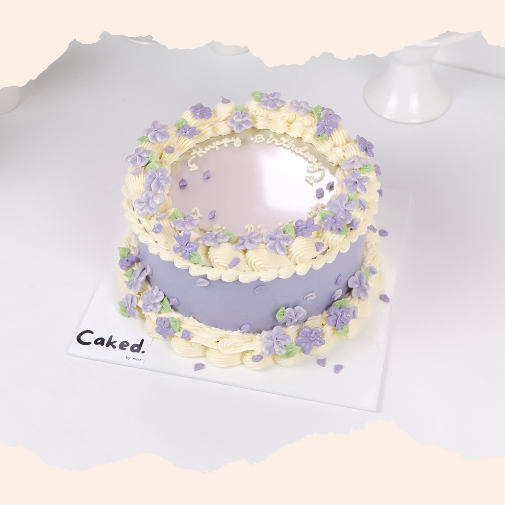 Periwinkle Mirror Cake – Amberlyns Cake