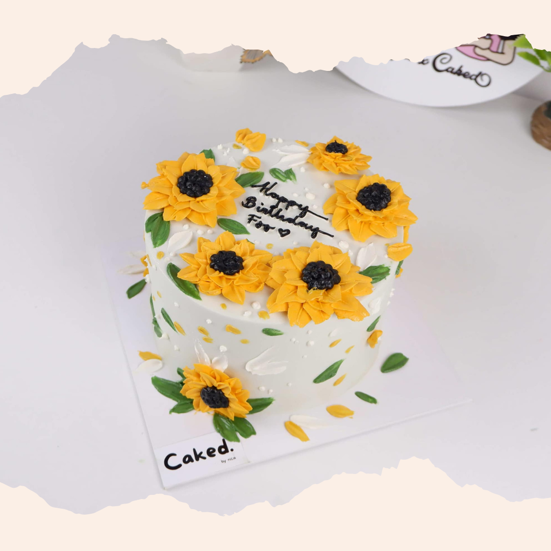 Sunflower Bloom Cake – Amberlyns Cake